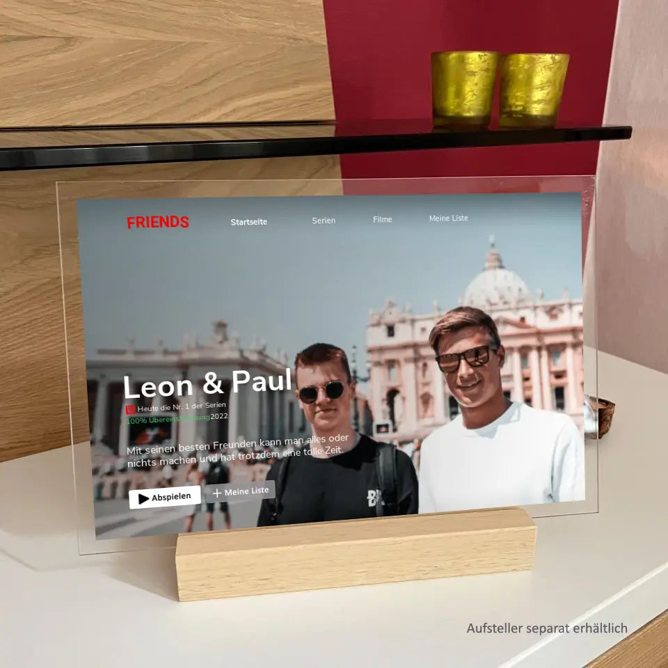 Friends: euer Film/Serien-Cover wie bei Netflix (Acryl-Glas) – Junelli
